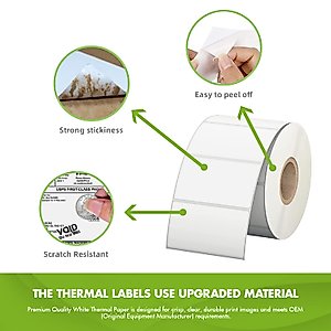 2" x 1" Direct Thermal Label Multipurpose Address Perforated & Compatible with Rollo, Zebra, & Other Label Printers (2"X1" 1300 Labels X 12Rolls)