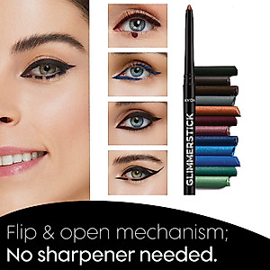 eldimer 3 PCS Set - Avon Glimmerstick Eyeliner - Blackest Black - Starry Night Blue - Emerald Green