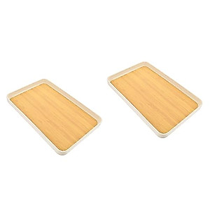 BESTOYARD 2pcs Dessert Plate Desktop Accessories Vanity Trays Garnish Tray Decorative Serving Trays Breakfast in Bed Tray Candle Plates pp Gathering Fruit Plate Household Coffee Tray Make up