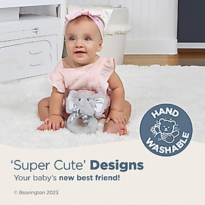 Bearington Collection Baby Lil' Spout, 5.5 Inch Gray Elephant Plush Stuffed Animal, Baby Elephant Baby Stuff