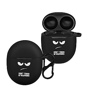 kwmobile Silicone Case Compatible with Google Pixel Buds Pro - Case Soft Cover - Don't Touch My Headphones White/Black/Black