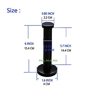 NELXULAS Classic Black Stainless Steel Heavy Duty Wall Mount Hooks, Bath Towel Hooks, Coat Hanger, Handbag Hooks, 4 in Pack (6")