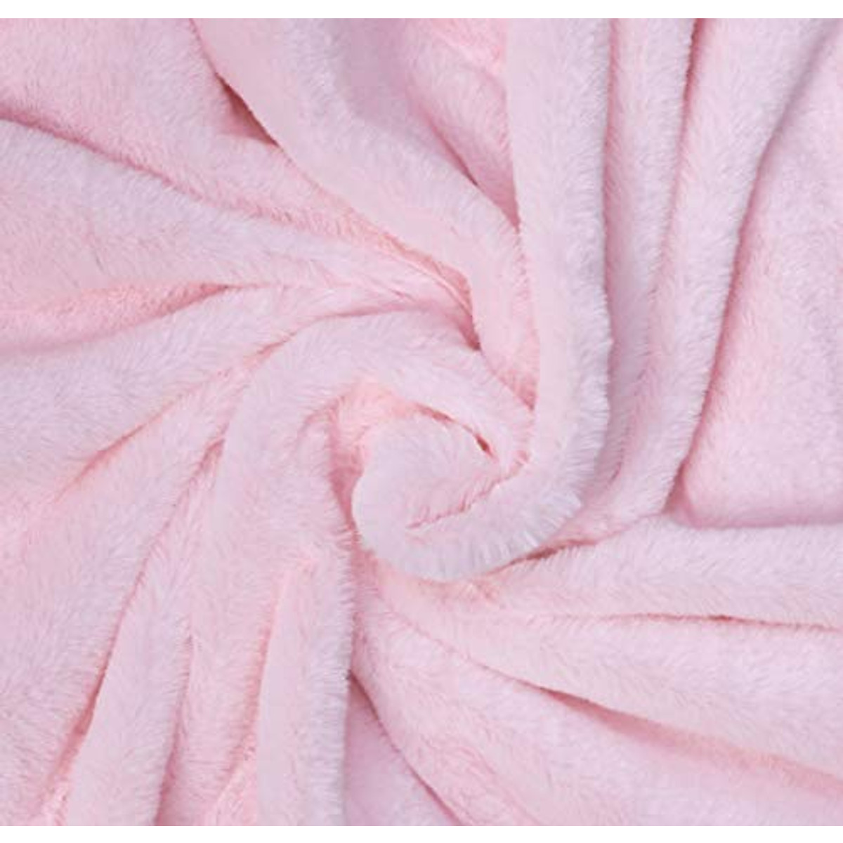 KOYOU Baby Pink Super Soft Minky Plush Reversible Double Layer 30" x 35" Baby Blanket with Dotted Backing and Silky Trim