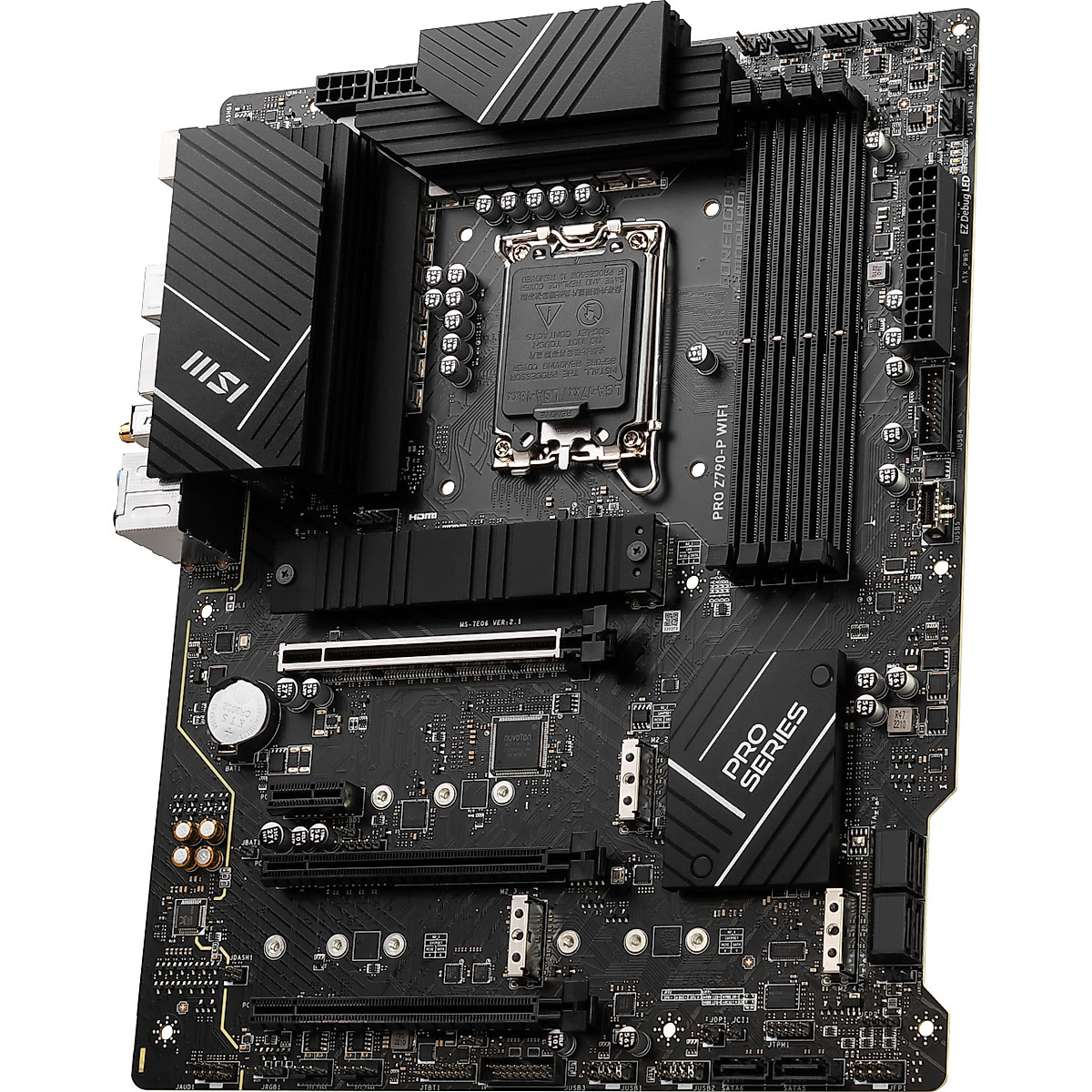 MSI PRO Z790-P WiFi ProSeries Motherboard (Supports 12th/13th/14th Gen Intel Processors, LGA 1700, DDR5, PCIe 5.0, M.2, 2.5Gbps LAN, USB 3.2 Gen2, HDMI/DP, Wi-Fi 6E, Bluetooth 5.3, ATX)