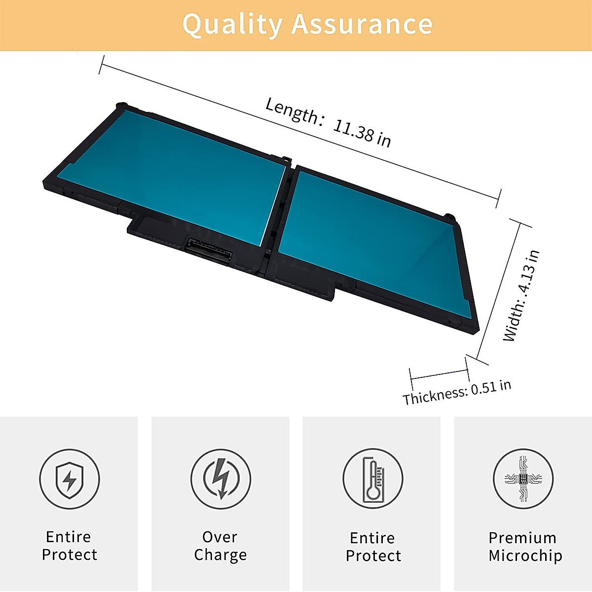 NBULBL F3YGT Battery Replacement for DELL Latitude 7480 7490 7390 7280 7290 7380 E7280 E7480 E7490 12 7000 13 7000 14 7000 Series DM3WC P73G P73G002 ODM3WC DM6WC 2X39G KG7VF 451-BBYE 453-BBCF 60WH