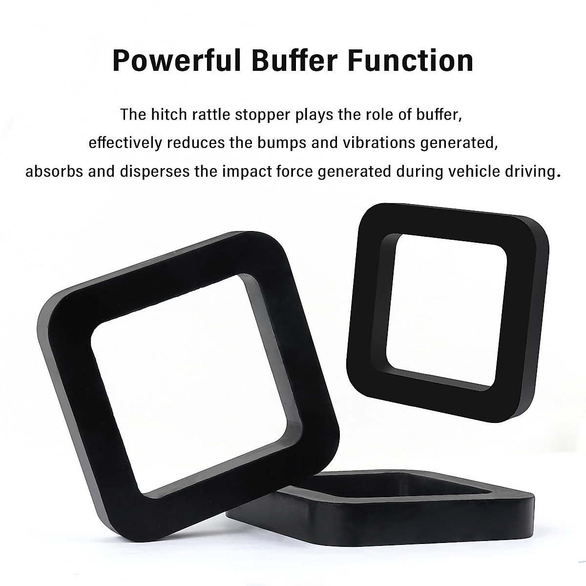 3PCS Hitch Rattle Stopper,Rubber Hitch Receiver Silencer Pad for 2 Inch Trailer Hitch Receiver Bumper Gooseneck,Trailer Hitch Accessories to Eliminate Noise & Ruduce Rattle