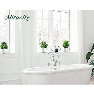 Miracliy 4 Packs Fake Plants Small Artificial Faux Plants Indoor for Home Office Farmhouse Bathroom Decor