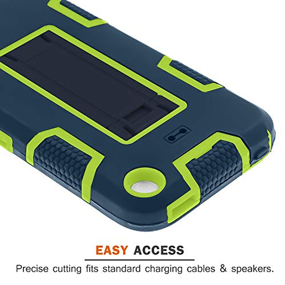 iPod Touch 7th Gen Case,iPod Touch 6th Gen Case,Kickstand Case for iPod Touch,Anti-Scratch Anti-Fingerprint Heavy Duty Protection Shockproof Rugged Cover Apple iPod Touch 2019,Blue