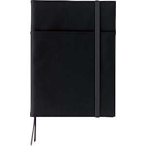 KOKUYO Systemic Cover Notebook, with One Semi-B5, B 6mm Ruled, 35 Lines, 40 Sheets, Twin Ring Edge Title Notebook, Black, Japan Import (NO-683B-D)