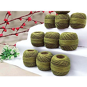 S2J Cotton Thread Knitting Set of 10 Pcs Anchor Crochet Tatting Embroidery Ball Yarn
