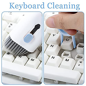 Laptop Screen Keyboard Earbud Cleaner Kit for Airpods Pro MacBook iPad iPhone iPod, walrfid Touchscreen Airpod Cleaning Pen Brush Tool Key Remover for PC Monitor TV Phone Computer Headphone - Blue