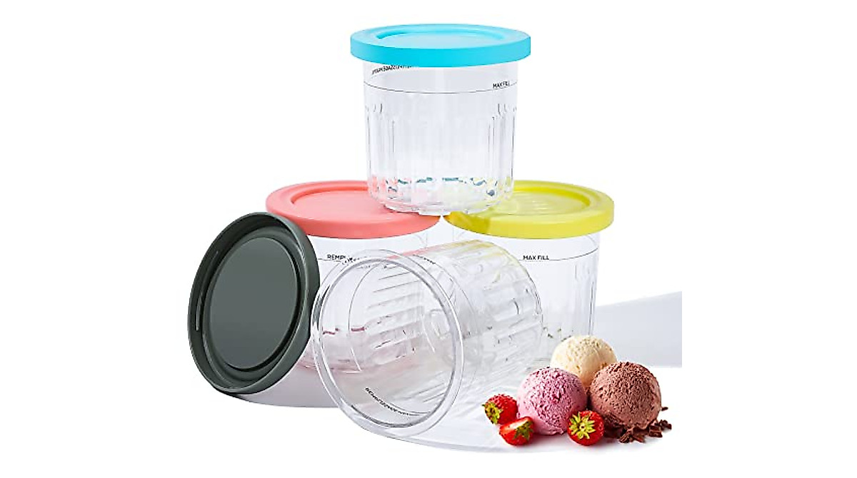 Stylish Ice Cream Pint Containers - 16oz BPA-Free