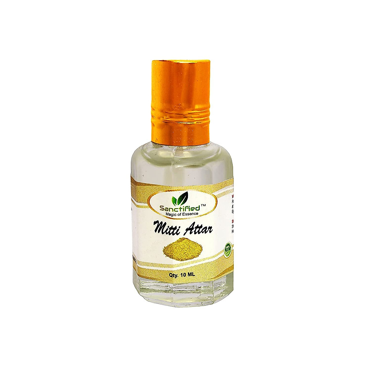 SANCTIFIED Mitti Attar Perfume Natural Long Lasting Non-Alcoholic (10 Ml), Mitti Ittar (Scent Of Rain)