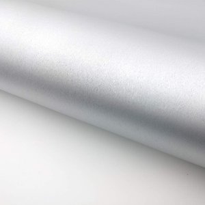RoyalWallSkins Peel & Stick Brushed Metallic Interior Paper - 24" x 78.7" - Self Adhesive Films for Kitchen Cabinet Shelf Liner (Silver IMS0035)