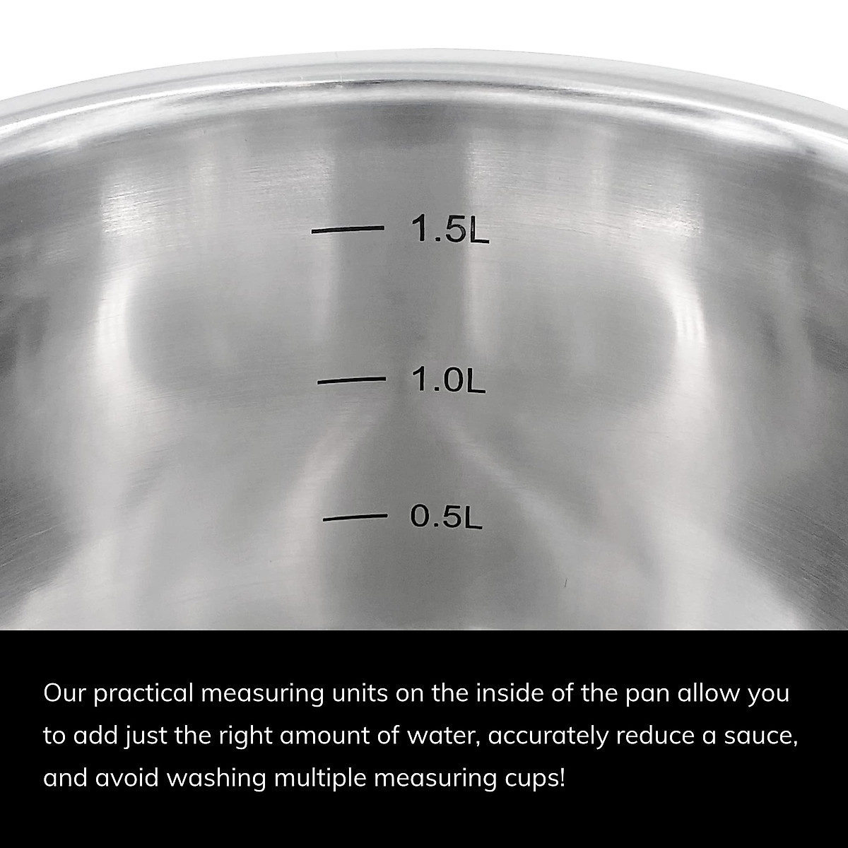 SCANPAN Impact 12.5” Chef Pan with Lid - Made of Durable 18/10 Stainless Steel - Dishwasher & Oven Safe