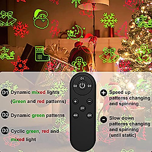 Christmas Lights, Laser Projector Light Outdoor Waterproof Landscape Spotlights Led Projection Show Xmas Lazer Display with Remote Timer for Holiday Halloween Patio Garden Yard Outside Decorations