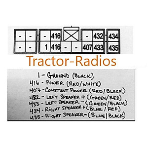 KIOTI Radio Wire Pigtail Harness Part # TR-1500 NX RX DK CK Connector CD In Dash Stereo Plug Orange Tractor