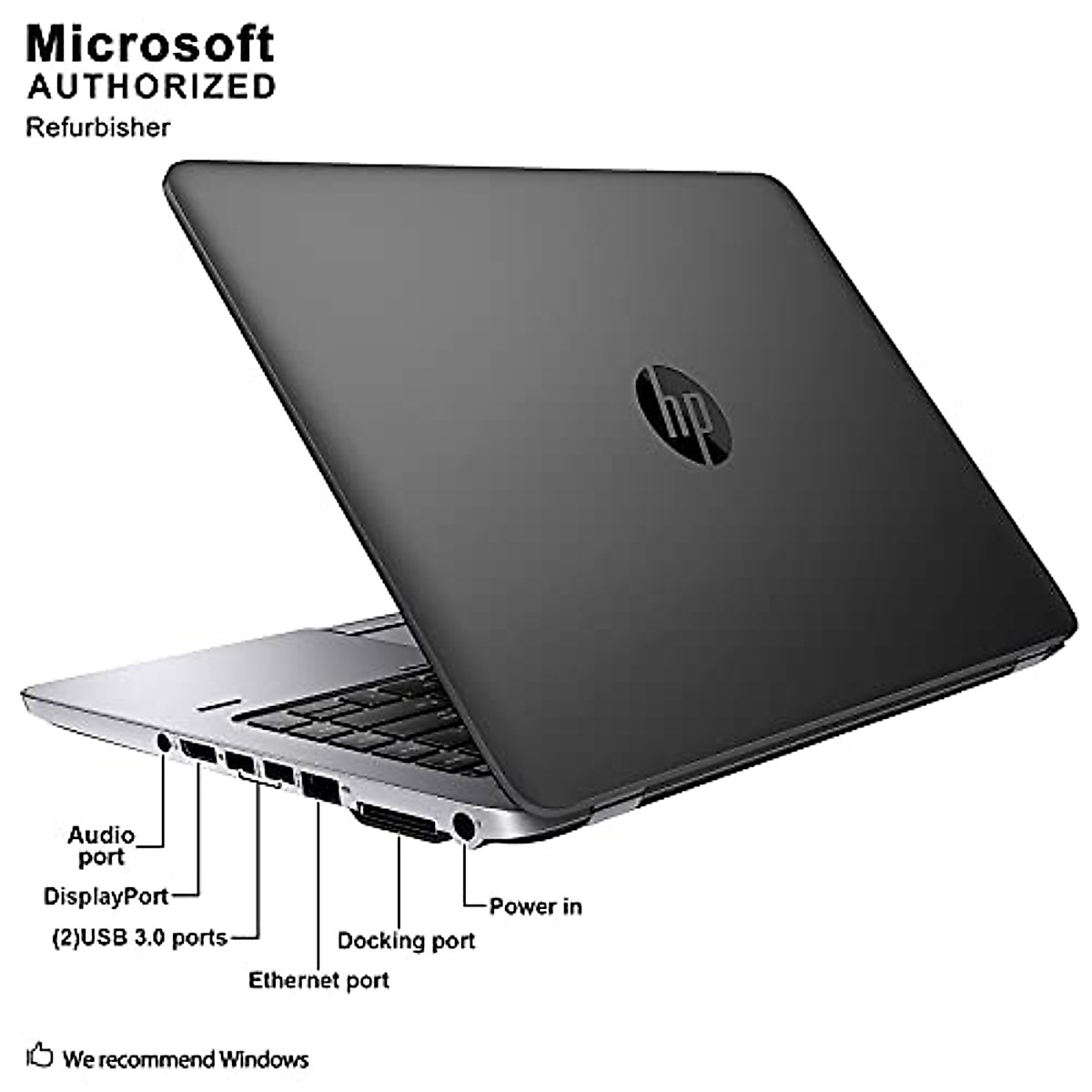 HP EliteBook 840 G1 14in HD Business Laptop Computer Ultrabook, Intel Core i5-4300U 1.9 GHz Processor, 8GB RAM, 128GB SSD, USB 3.0, VGA, Wifi, RJ45, Windows 10 Professional (Renewed)