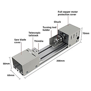 BACHIN Mini Lathe Beads Polisher Machine Diy Machining for Table Woodworking Wood DIY Tool Lathe Standard Set