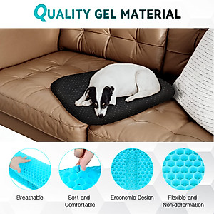 ZNCMRR Gel Seat Cushion for Office Chair, Soft Honeycomb Egg Seat Cushion with Non-Slip Cover for Sciatica and Tailbone Pain Relief, Perfect for Wheelchair, Car, Desk Chair