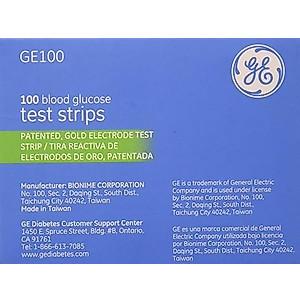 GA/Bionime GE100 Diabetic Test Strips, 100 Count