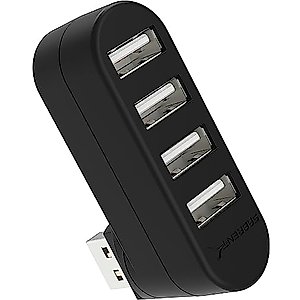 SABRENT 4 Port USB 2.0 Hub [90°/180° Degree Rotatable] (HB-UMN4)