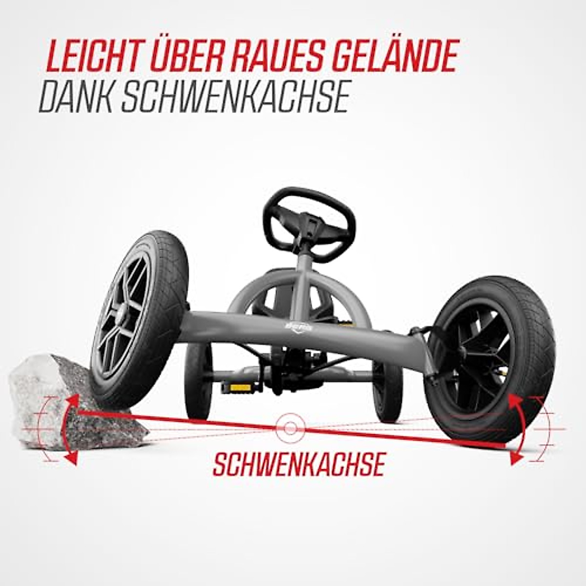 Berg Toys Buddy Blue Pedal Go Kart for Kids– Adjustable Ride On Toy for Ages 4-8 – Go Karts with BFR System, Go Cart for Kids and Adults Outdoor Pedal Car for Kids