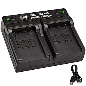BM NB-6L Dual Battery Charger for Canon PowerShot S120, SX170 IS, SX260 HS, SX280 HS, SX500 IS, SX510 HS, SX520 HS, SX530 HS, SX600 HS, SX610 HS, SX700 HS, SX710 HS, ELPH 500 HS, D10, D20, D30 Cameras
