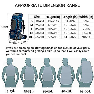 Frelaxy Hi-Visibility Backpack Rain Cover with Reflective Strip 100% Waterproof Ultralight Backpack Cover, Storage Pouch, Anti-Slip Cross Buckle Strap, for Hiking, Camping, Biking, Outdoor, Traveling
