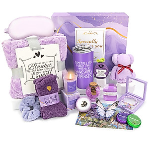 Gifts for Women, Lavender Spa Gifts Set,16 Pcs Gift Set for Women, Mom, Wife, Girlfriend, Sister, Unique for Birthday, Christmas, Valentine's Day, Mother's Day Gifts - Lavender Spa Gift Basket Set