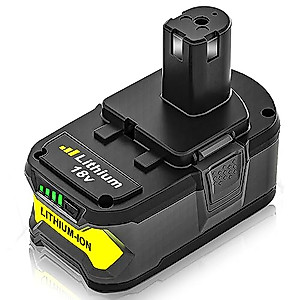 Upgraded 6.0Ah P108 Replacement Battery Compatible with Ryobi 18V Battery Lithium P108 P102 P103 P104 P105 P107 P109 P122 for 18 Volt Cordless Power Tools(Green)