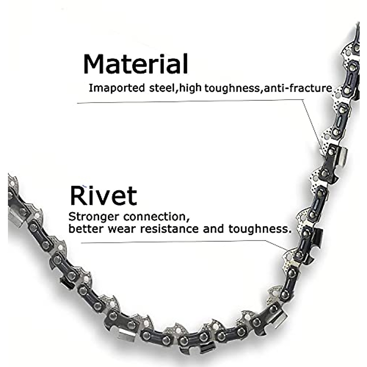 VOXPO 2-Pack S52 Chainsaw Chain 14 Inch .050" Gauge, 3/8" LP pitch, 52 Drive Links for Craftsman Greenworks Poulan Echo Husqvarna Stihl Ryobi