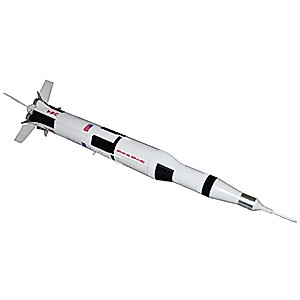 Estes Saturn V Model Rocket Starter Set - Includes Assembled Rocket, Launch Pad, Controller, Four AA Batteries, Recovery Wadding, and Three Engines White