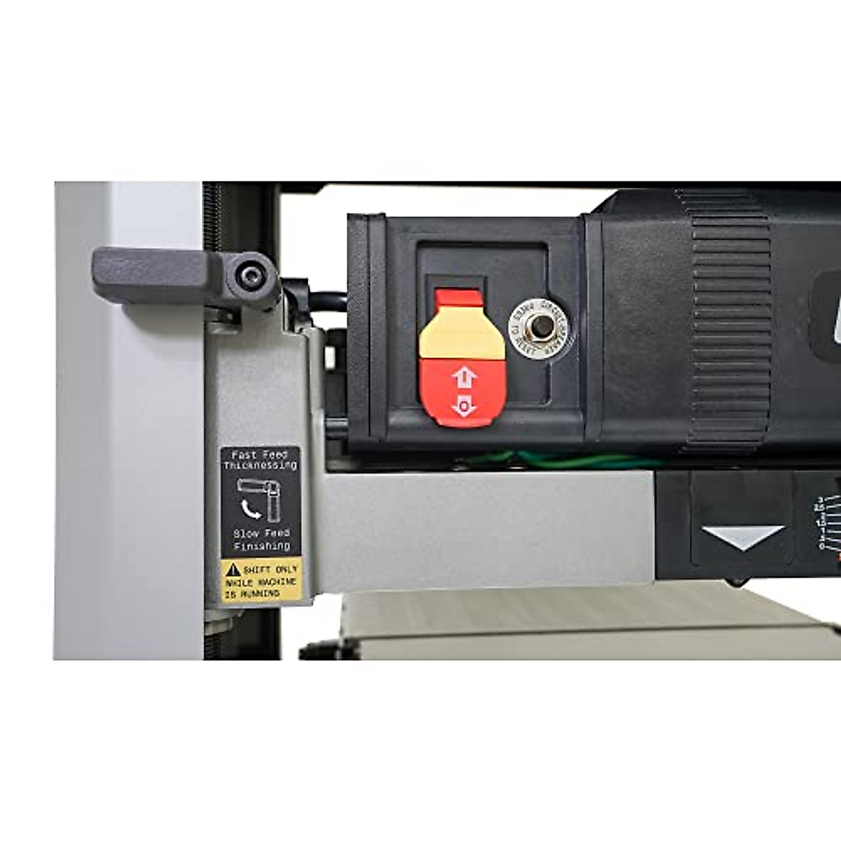 Cutech 40800H 13-Inch Spiral Cutterhead Benchtop Planer with 26 Tungsten Carbide Inserts, 2-Speed Feed Rate, Snipe Minimizer, and Board Return Rollers