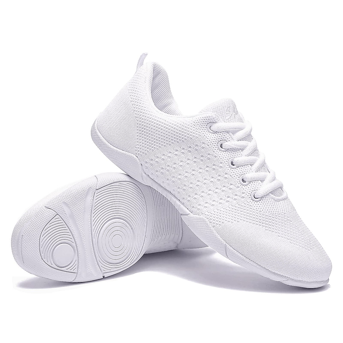 ZVC Cheer Shoes Girls White Cheerleading Shoes for Women Cheer Sneakers Youth Kids