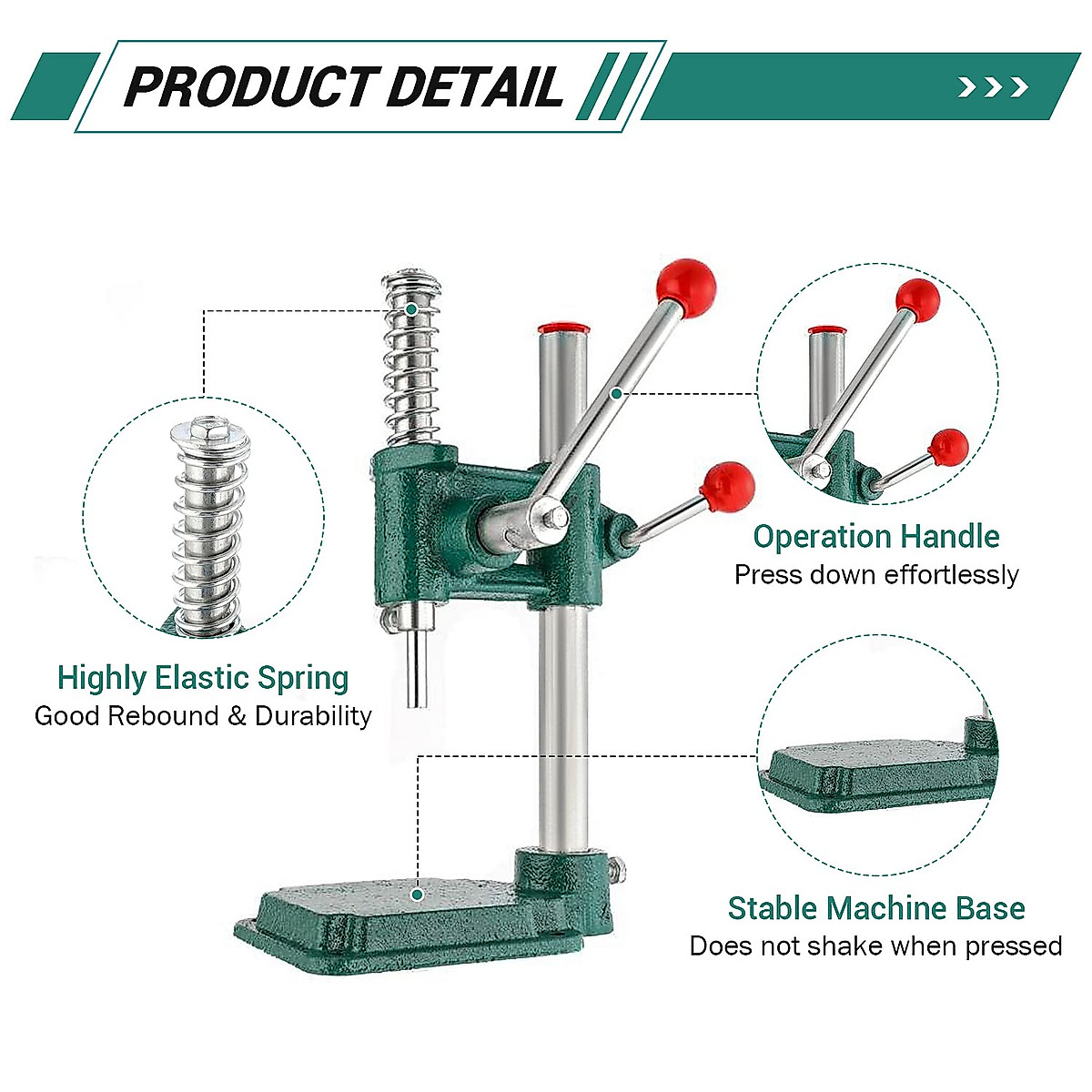 POWLAB Fabric Button Maker Machine,Button Maker Handmade Fabric Covered Button DIY Tool,Upholstery Fabric Covered Button Maker Kit with 300 Pcs Buttons and 3 Molds (18, 25, 30mm) for Clothes,Doll