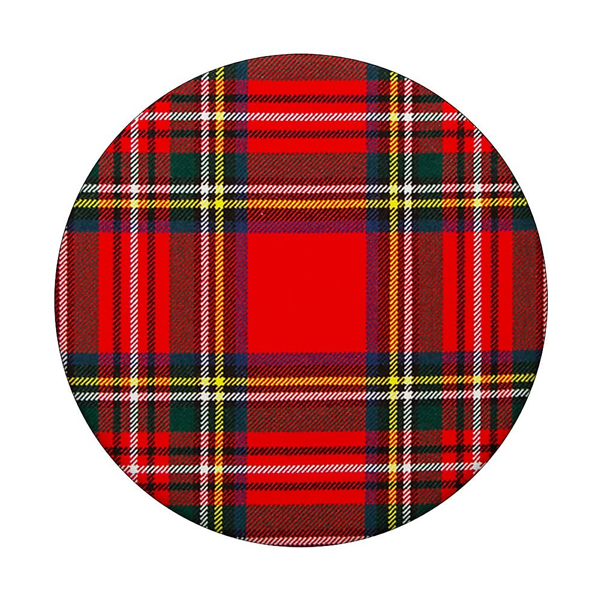 Red Scottish Plaid Pattern Trendy Stripes Plaid Fabric Shawl PopSockets PopGrip: Swappable Grip for Phones & Tablets PopSockets Standard PopGrip