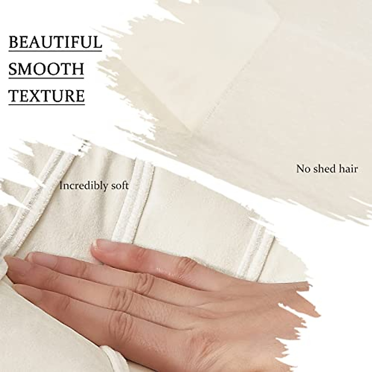 Top Finel Decorative Throw Pillow Covers 18 X 18 Inch,Soft Solid Velvet Pillow Covers Cushion Case for Sofa Bedroom 45 X 45 Cm (Pack of 2) Cream White