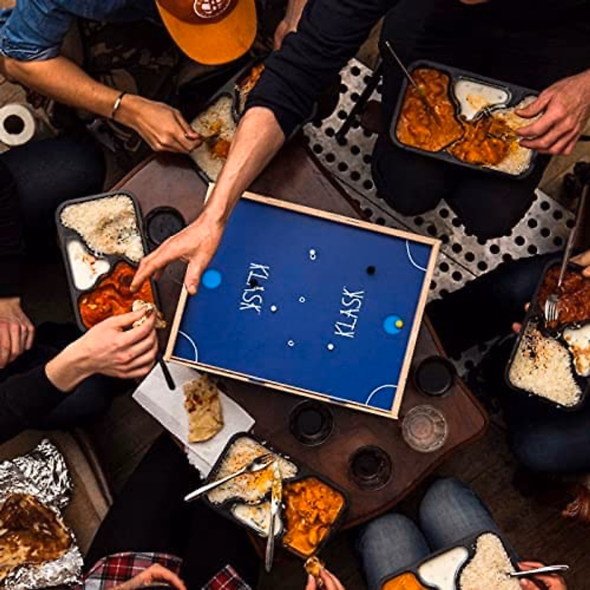 KLASK: The Magnetic Award-Winning Party Game of Skill - for Kids and Adults of All Ages That’s Half Foosball, Half Air Hockey