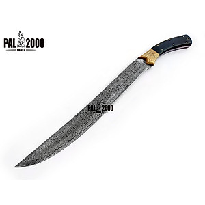 DAM-9985 Full Tang Custom Handmade Damascus Steel 25 Inch Knife Micarta Handle with Sheath