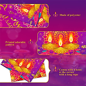 Diwali Door Cover Decorations, Happy Diwali Party Decorations Deepawali Indian Festival of Lights Hanging Banner, Diwali Party Supplies