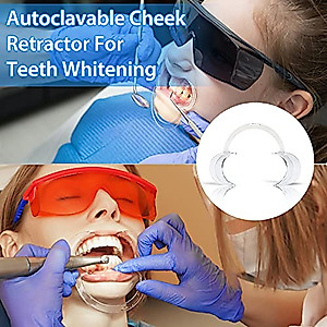 EZGO 20 Pieces (Size M) C-Shape Teeth Whitening Cheek Retractor, Autoclavable Dental Mouth Opener, Disposable Dental Lip Cheek Retractor for Mouthguard Challenge Game