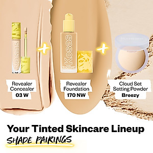 Kosas Revealer Concealer - Medium Coverage Makeup with Hyaluronic Acid, Conceals Dark Circles Under Eyes, Dark Spots and Blemishes + Brightens, Hydrates, Long-Lasting & Vegan,(Tone 03 W)