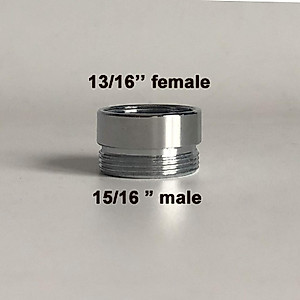 MISSMIN Faucet Aeartor adapter 55/64 inch Male to 13/16 Female convertor