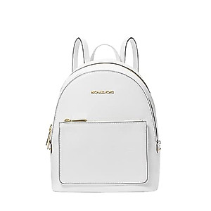 Michael Kors Adina Medium Pebbled Leather Backpack (Optic White)