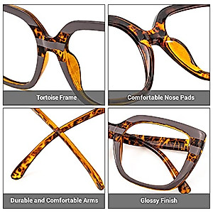 Zeelool Stylish Oversized Square Blue Light Blocking Glasses Computer Gaming Eyewear for Women Brenda ZOP02126-01 Mauve