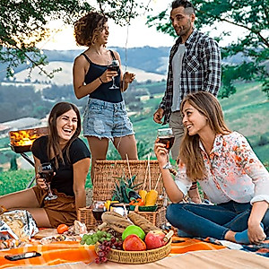 5 Pcs Boho Farmhouse Coffee Table Decor Set 1 Coffee Table Decorative Tray 11 Inch Wicker Serving Tray with Handles Round Rattan Tray Basket 2 Wood Bead Garland with Tassels 2 Rattan Coasters for Home