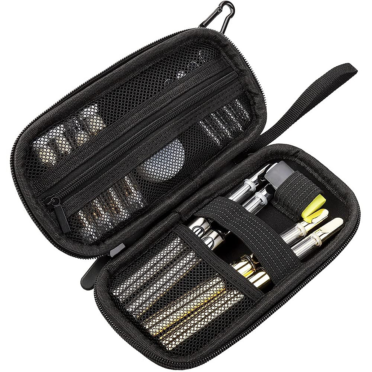 HUIZHU Empty EVA Hard Shell Vape Case eGO Carrying Case Empty Multi-Functional EVA Hard Shell Case with Non-Slip Elastic Bands (Black)