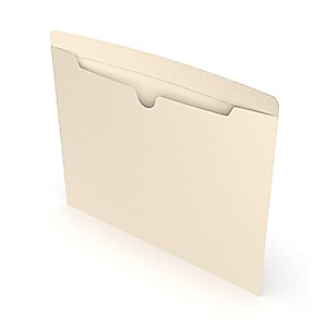 Staples 293050 Manila File Jackets with Reinforced Tab Letter Size Flat 100/Box