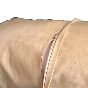 Body Pillowcase in Waffle Velvet Pattern,Beige Body Pillow Cover with Zipper 21 * 54 1 Piece, Suitable for Sofa, Bedroom Decoration, without Pillow core(Beige)
